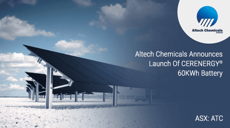 Altech Chemicals Announces CERENERGY® 60kwh Battery