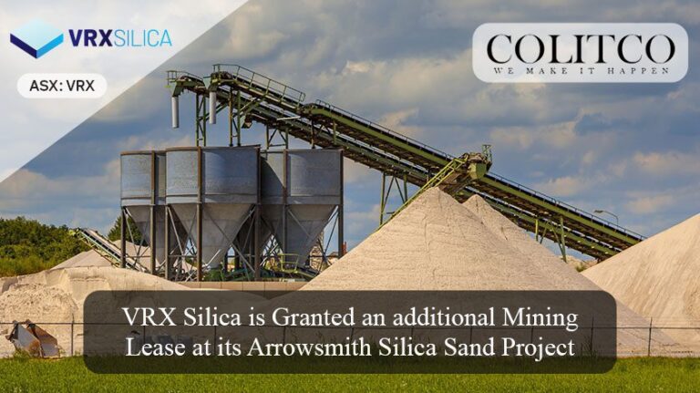 VRX Silica is Granted an additional Mining Lease at its Arrowsmith Silica Sand Project - Colitco
