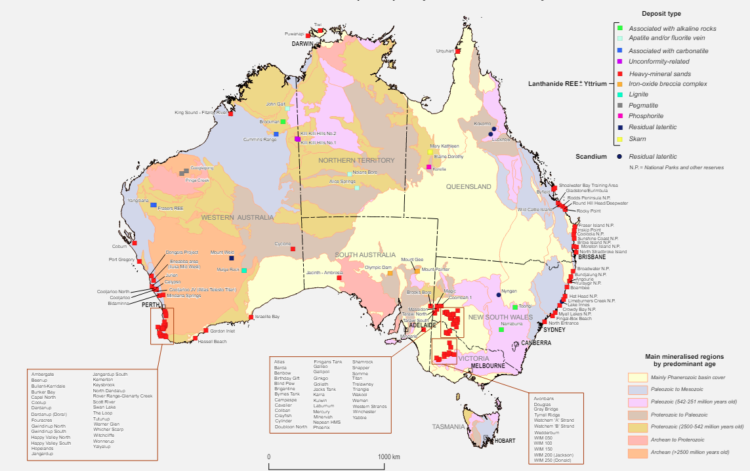 Australia's Rare Earth Element Deposits: A Comprehensive Geological Overview