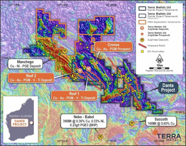 Terra Metals Expands Dante Project with HRM Acquisition