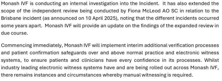 Another Embryo Bungle Puts Monash IVF ASX Under Fire